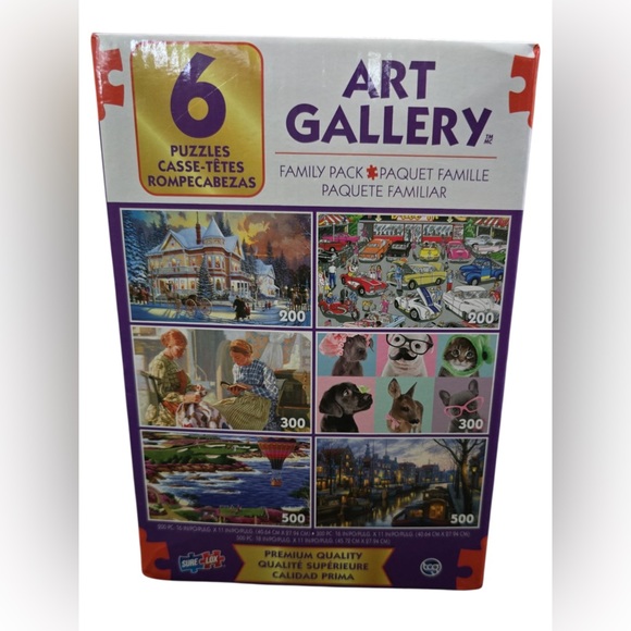 Games | Art Gallery 6 Puzzles Family Pack Nib | Poshmark